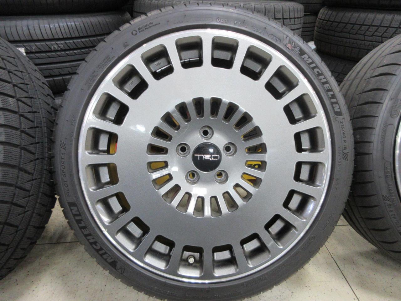 TRD TF8 + MICHELIN PILOT SPORT4 | 中古品 | アップガレージ 広島中央店 | カー用品 タイヤホイールセット ...