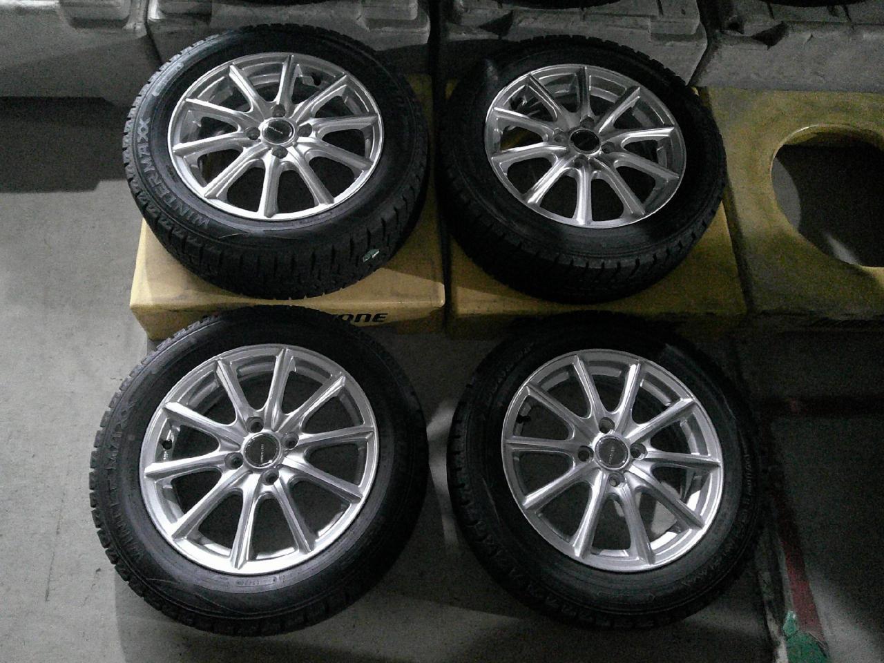 BRIDGESTONE ECO FORME SE-15 + DUNLOP WINTERMAXX WM02 4本セット | カー用品 スタッドレスタイヤホイールセット 15インチスタッドレス ...