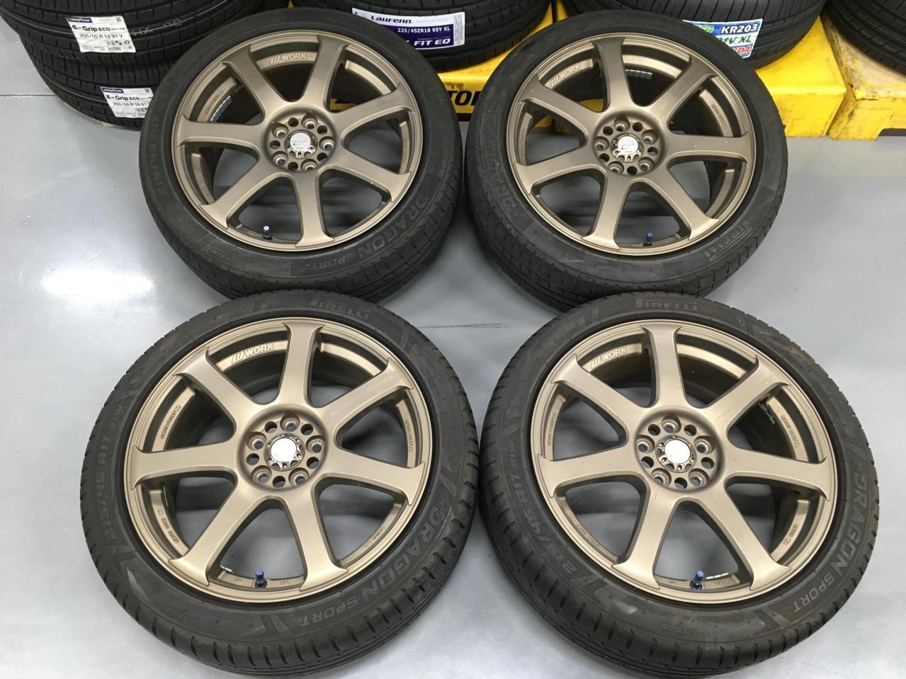 WORK EMOTION XT7 + PIRELLI DRAGON SPORT | カー用品 タイヤホイールセット 17インチタイヤホイール ...