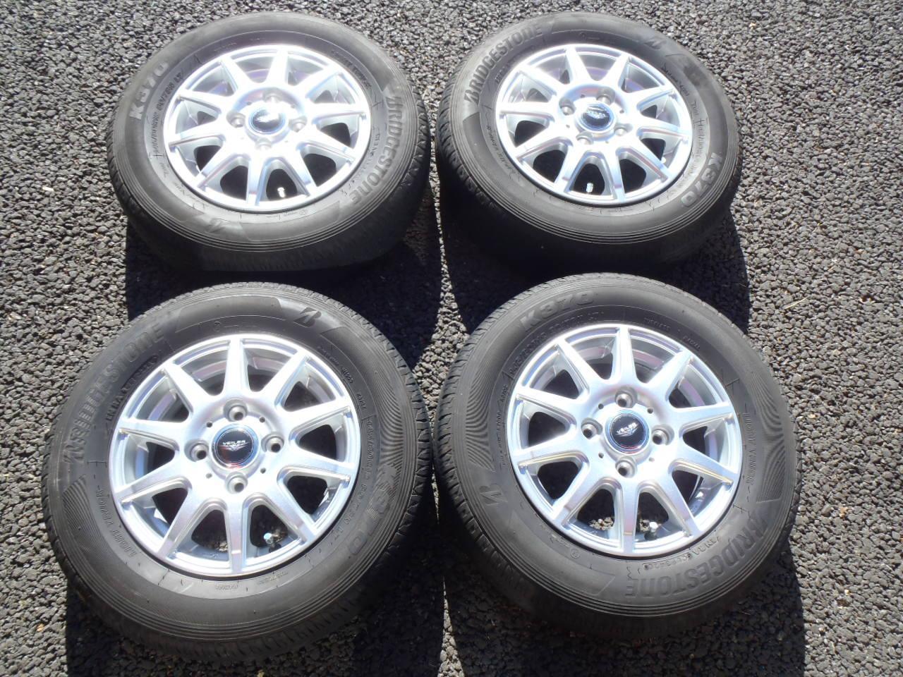 weds VEILER + BRIDGESTONE K370 145/80R12 80/78N LT | カー用品 タイヤホイールセット 12インチタイヤホイールセットを通販で購入する ...