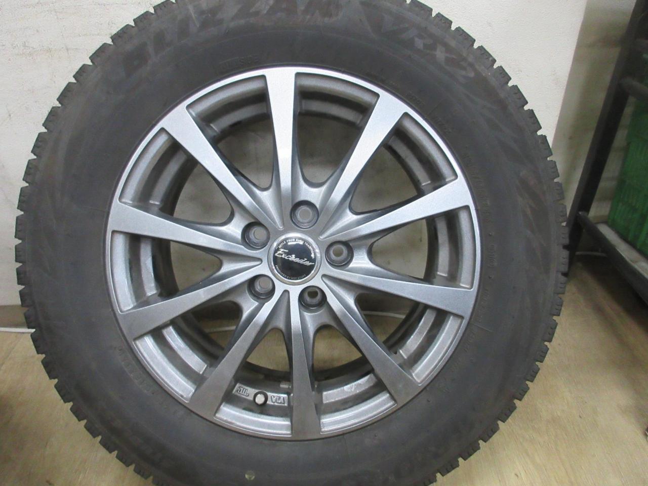【HOT STUFF】 Exceeder 10本スポーク +【BRIDGESTONE】BLIZZAK VRX2 | カー用品 スタッドレスタイヤホイールセット 15インチスタッドレスタイヤ ...
