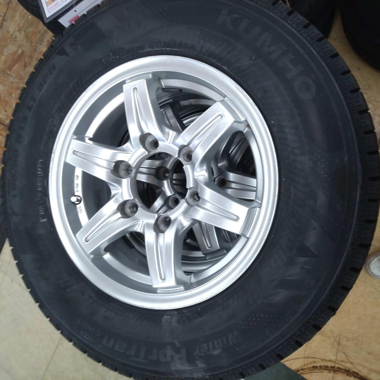 メーカー不明 6本スポーク + KUMHO(クムホ) WINTER ProTran CW61 | カー用品 スタッドレスタイヤホイールセット ...