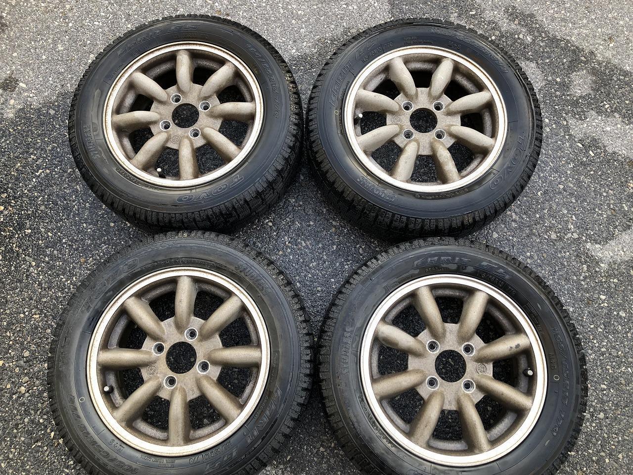 watanabe(ワタナベ) 8本スポーク +TOYO GARIT G5 165/65R13 4本セット | カー用品 スタッドレスタイヤホイールセット 13インチスタッドレスタイヤホイール ...