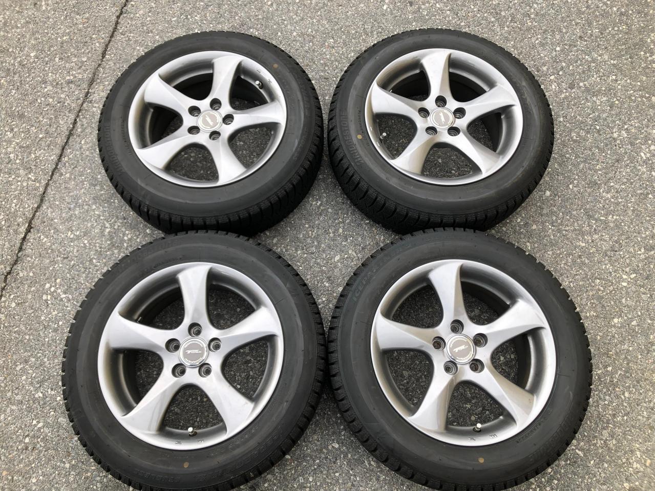 BRIDGESTONE TOPRUN + BRIDGESTONE ICEPARTNER2 185/60R15 4本セット | カー用品 スタッドレスタイヤホイールセット 15インチスタッドレス ...