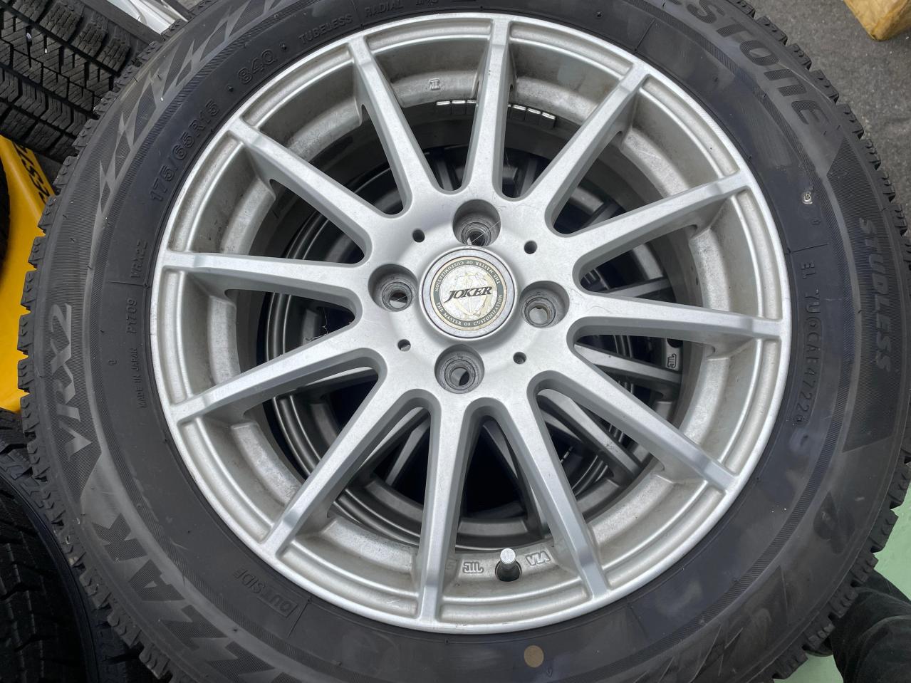 weds JOKER MASTER + BRIDGESTONE BLIZZAK VRX2 | カー用品 スタッドレスタイヤホイールセット 15 ...