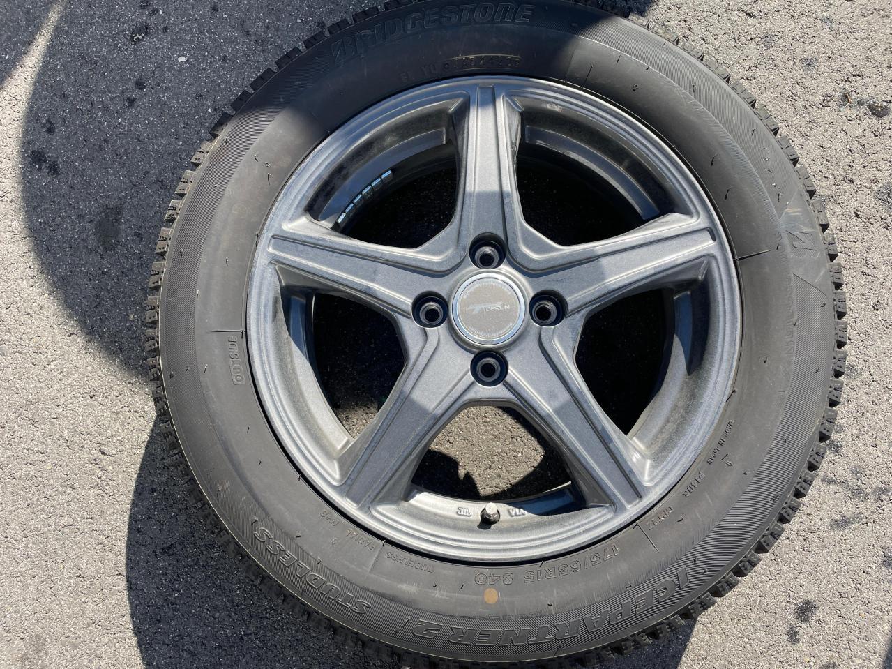 ☆キャンペーン価格 大特価☆ BRIDGESTONE TOPRUN VR5 + BRIDGESTONE ICEPARTNER2 | カー用品 スタッドレスタイヤホイールセット 15インチ ...