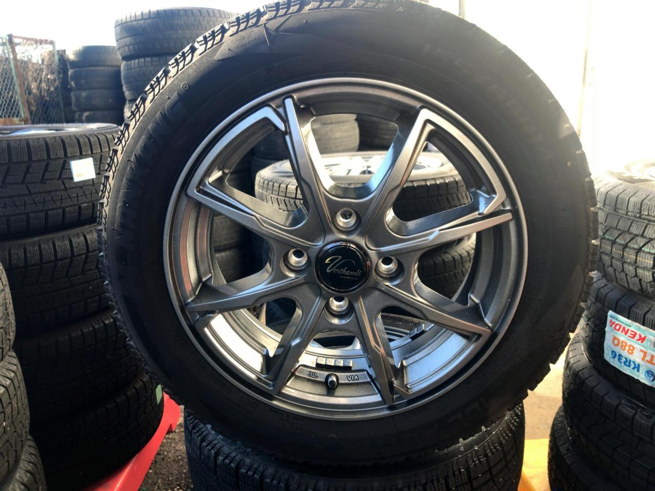 Verthandi PW-S8 + NANKANG AW -1 | カー用品 スタッドレスタイヤホイールセット 14インチスタッドレスタイヤ ...