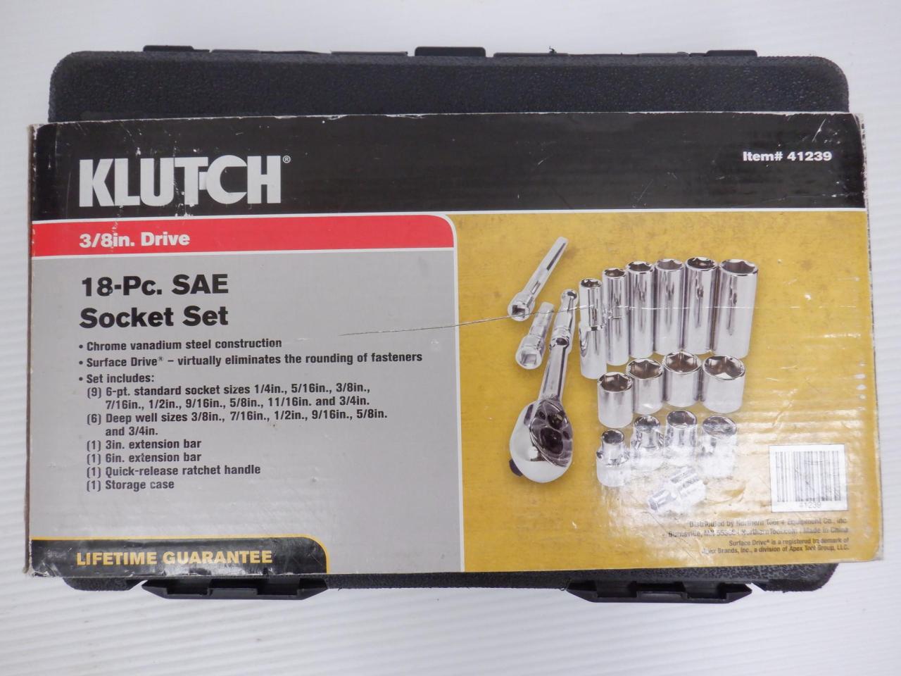 KLUTCH 3/8インチドライブソケットセット 18PC | カー用品 メンテナンス 工具を通販で購入する | 中古カー＆バイク用品の販売ならアップガレージ