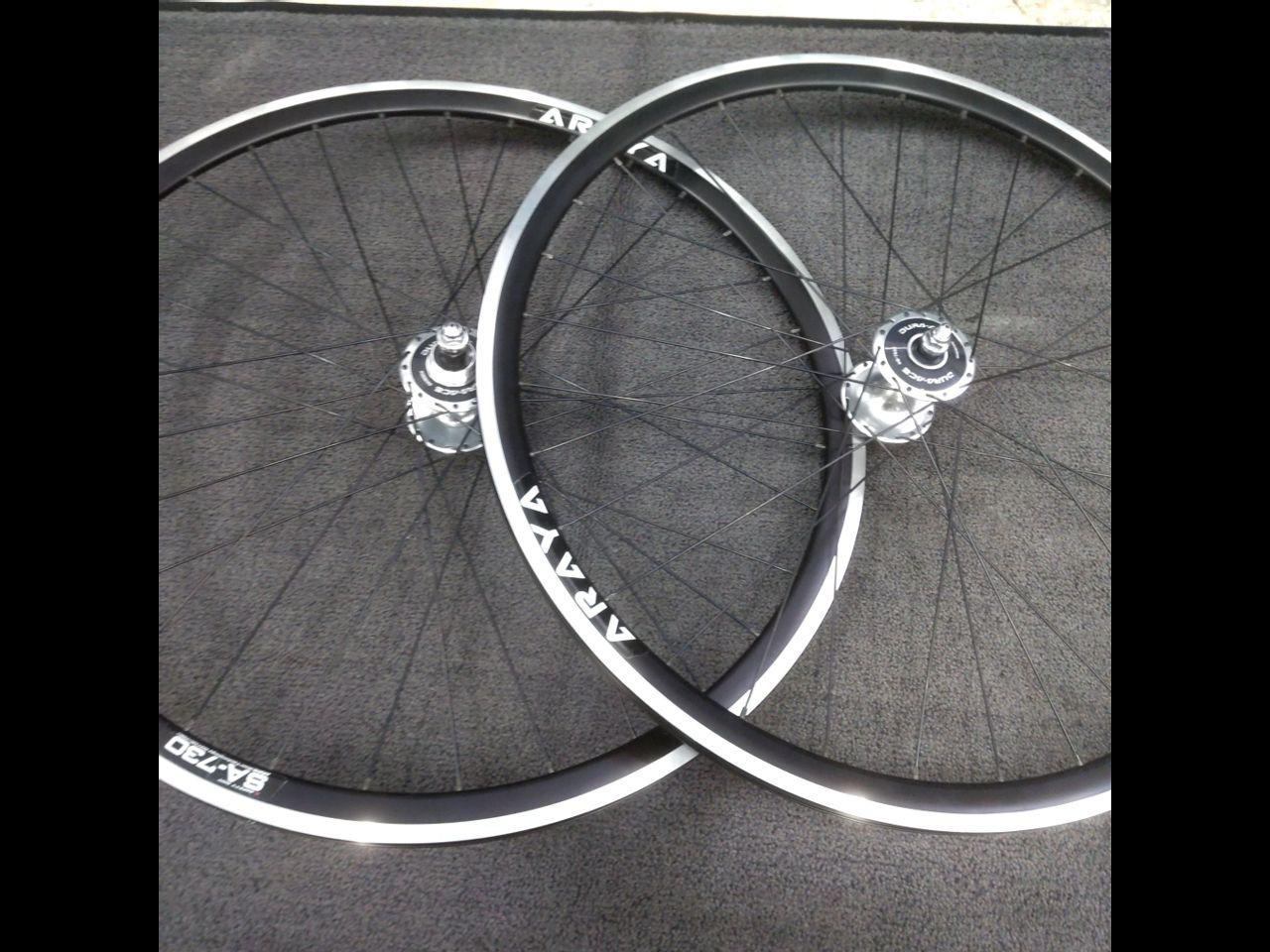 ARAYA SA-730リム/SHIMANO DURA-ACE7800ハブ 700Cピストホイール前後 | 自転車 ホイール/ハブ/リム ...