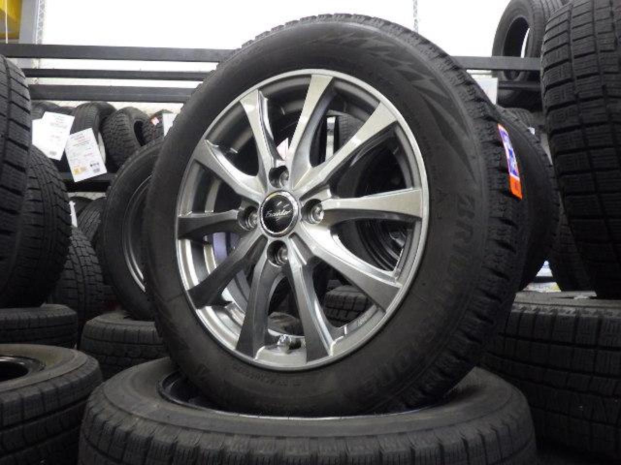 HOT STUFF Exceeder EX10+BRIDGESTONE BLIZZAK VRX2 | カー用品 スタッドレスタイヤホイールセット 14インチスタッドレスタイヤホイールセットを ...