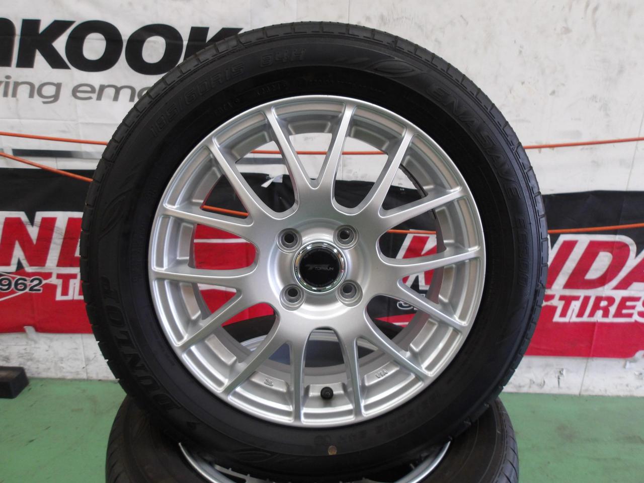 ★店頭試着無料♪★ BRIDGESTONE TOPRUN M7 + DUNLOP ENASAVE EC300 【フィット・シャトル・グレイス等】 | カー用品 タイヤホイールセット 15インチ ...