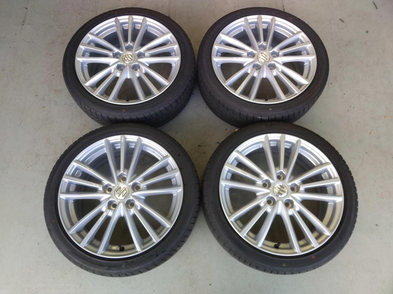 スズキ スイフトスポーツ/ZC32S 純正ホイール+BRIDGESTONE POTENZA RE050A | カー用品 タイヤホイールセット 17インチタイヤホイールセットを通販で購入する ...