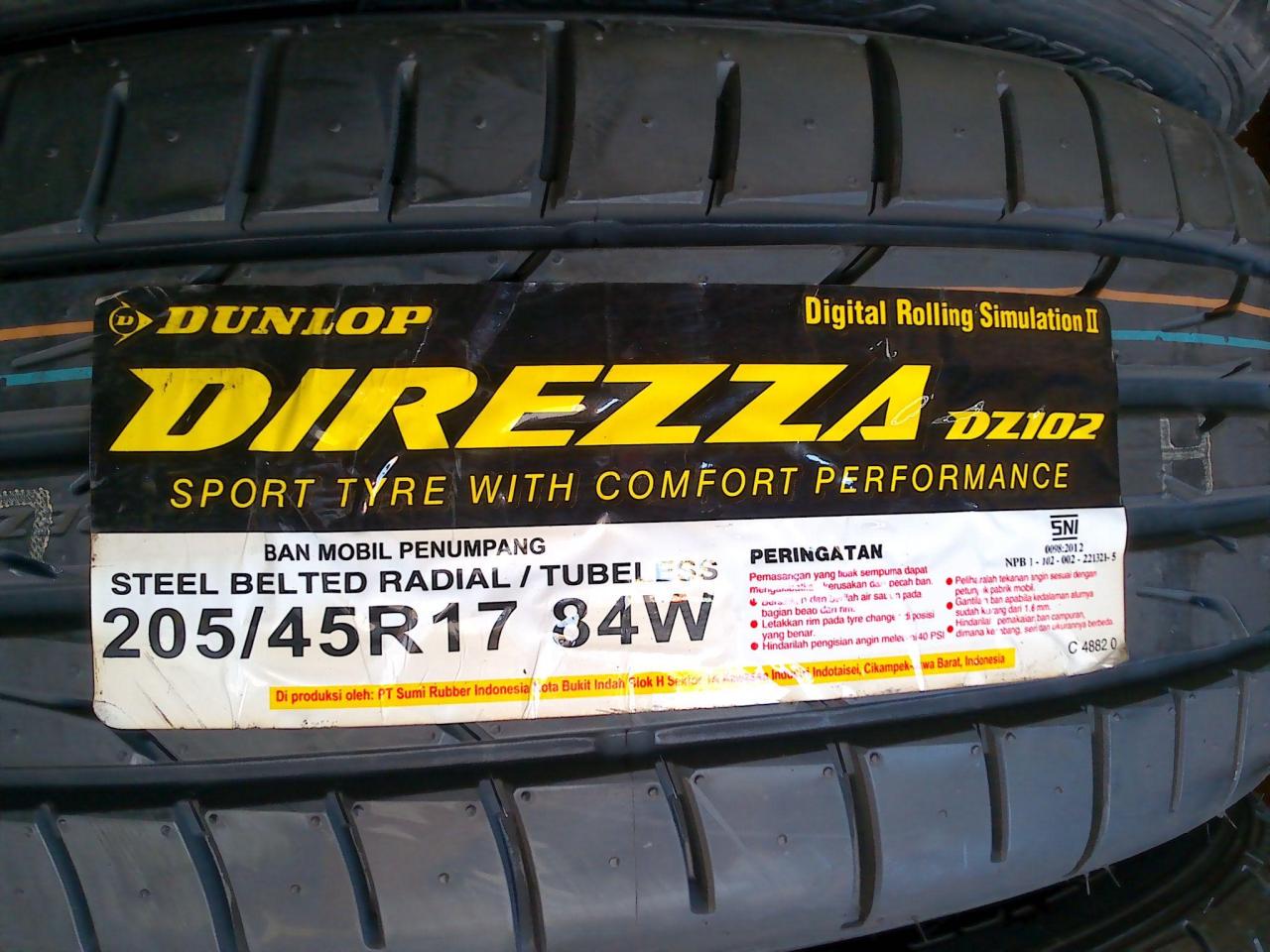 DUNLOP DIREZZA DZ102 205/45R17 4本セット | カー用品 タイヤ 17インチタイヤを通販で購入する | 中古カー＆バイク用品の販売ならアップガレージ