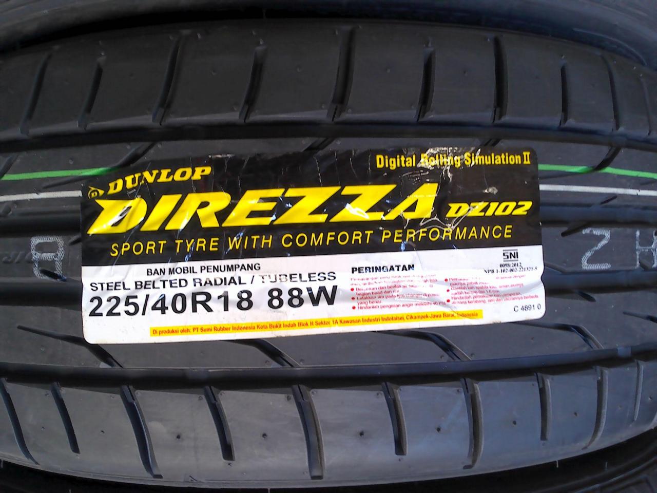 DUNLOP DIREZZA DZ102 225/40R18 4本セット | カー用品 タイヤ 18インチタイヤを通販で購入する | 中古カー＆バイク用品の販売ならアップガレージ
