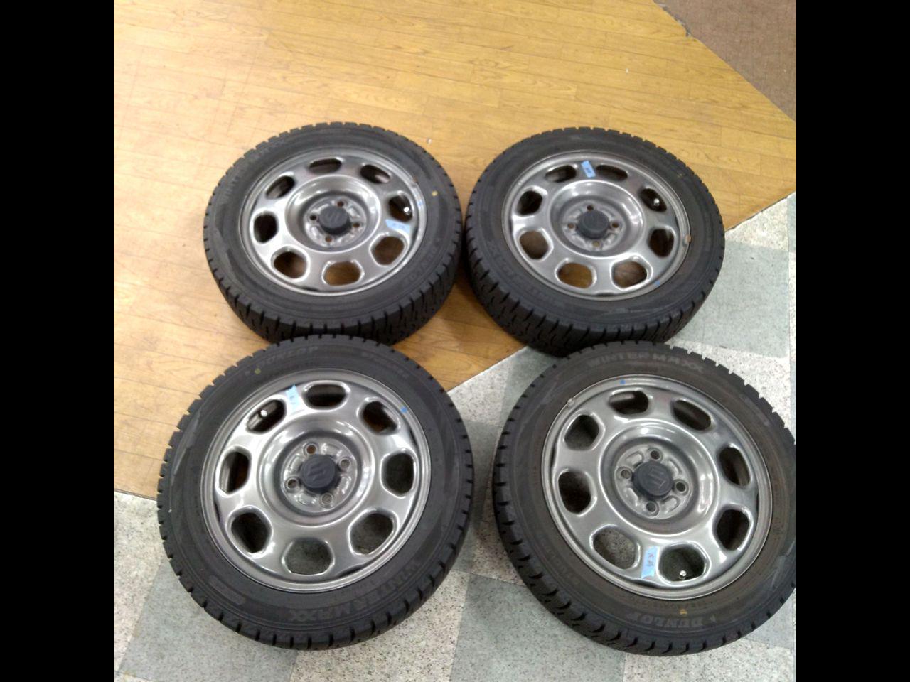 スズキ純正ハスラー純正 スチールホイール+DUNLOP WINTER MAXX WM02 165/60R15 77Q 4本 | カー用品 スタッドレスタイヤホイールセット 15インチ ...
