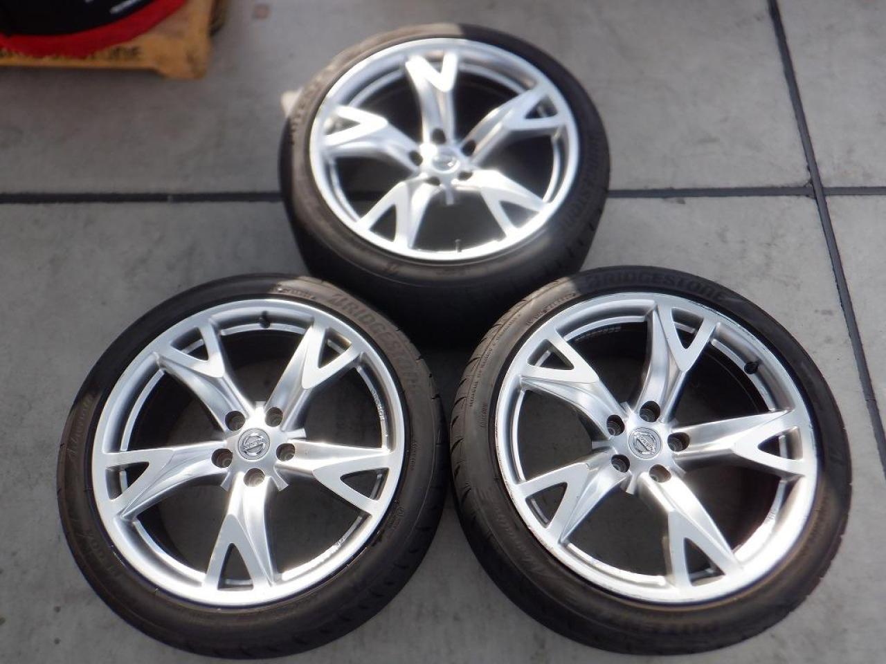 6日産純正 フェアレディZ Z34 バージョンST純正ホイール + BRIDGESTONE POTENZA Adrenalin RE004 | カー用品 タイヤホイールセット 19インチタイヤ ...
