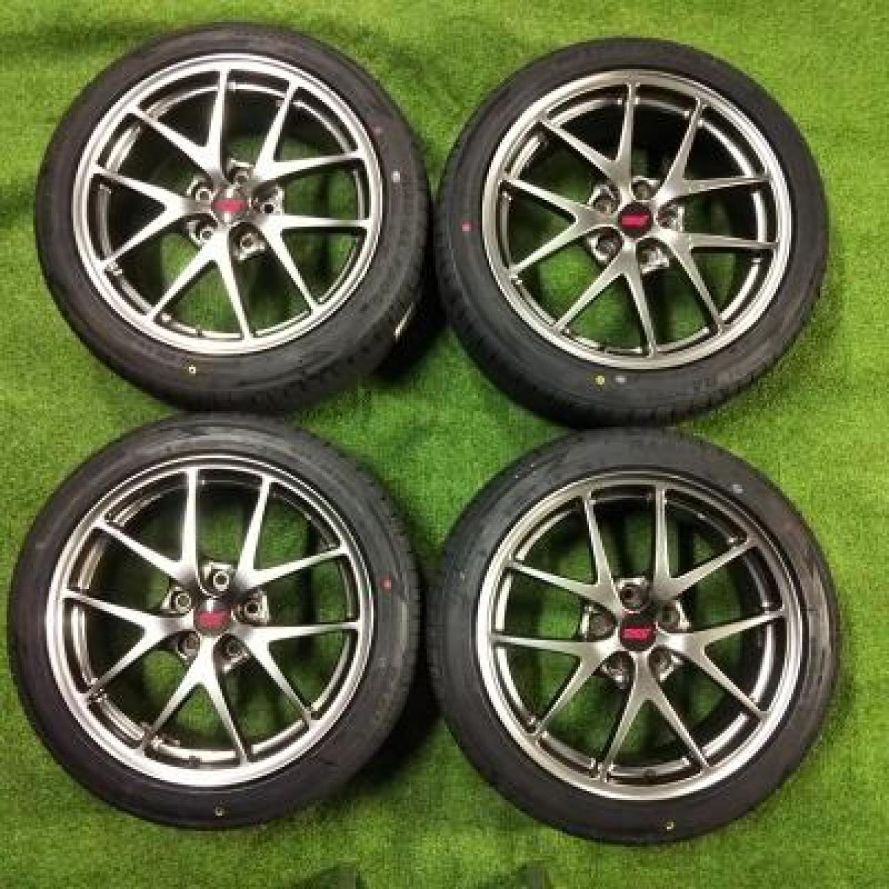 ☆試着無料!☆スバル純正 WRX STI純正 BBS製 鍛造ホイール + MINERVA F205 245/40R18 2024年製造 | カー用品 タイヤホイールセット 18インチタイヤ ...