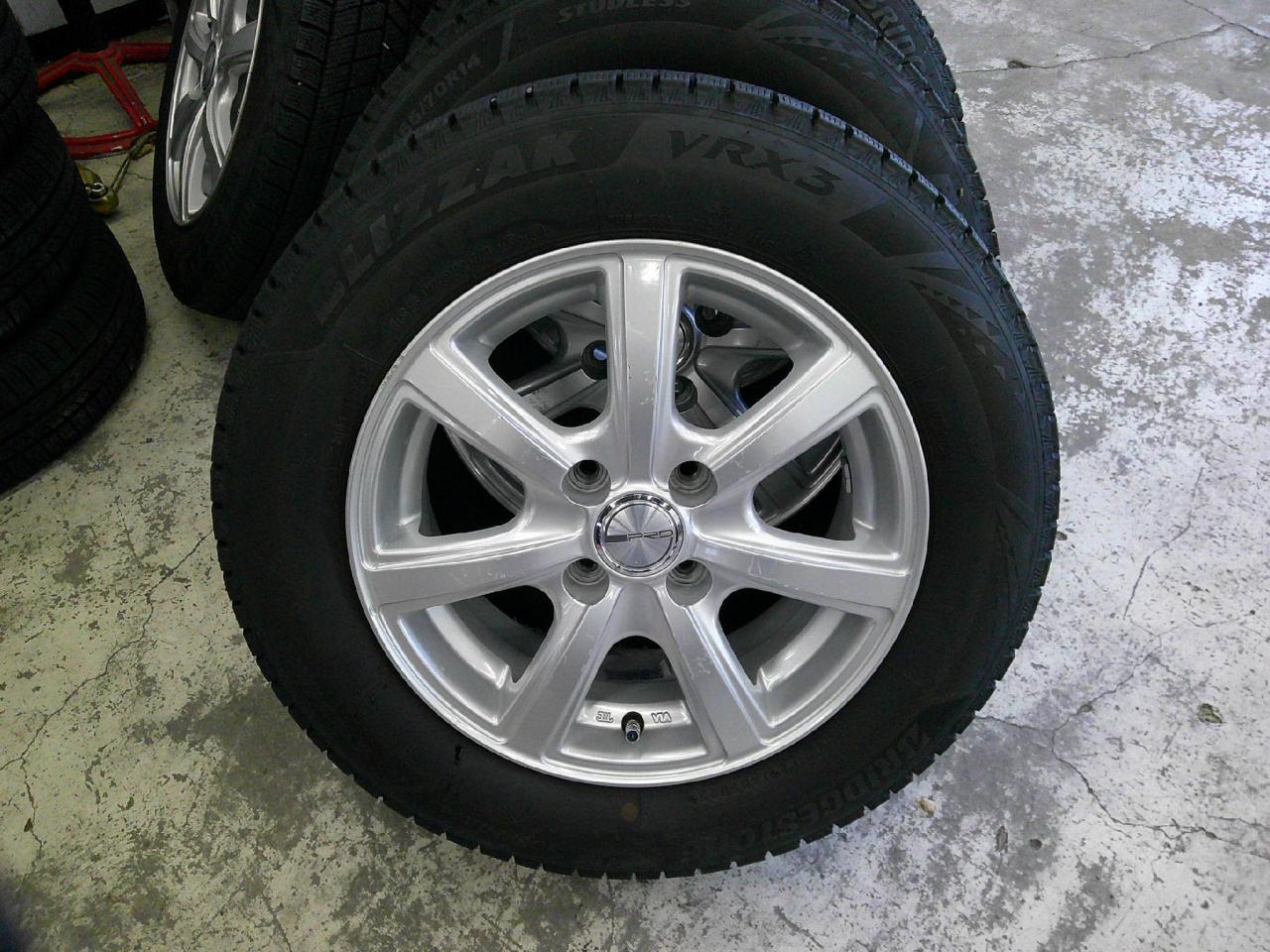 ☆DUNLOP PRD S7 2+BRIDGESTONE BLIZZAK VRX3 165/70R14 81Q | カー用品 スタッドレスタイヤホイールセット 14インチスタッドレスタイヤ ...