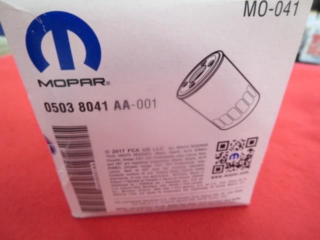 Mopar SRT Oil Filter 05038041AA MO-041 | 新古品 | アップガレージ 宮崎北店 | カー用品 ケミカル ...