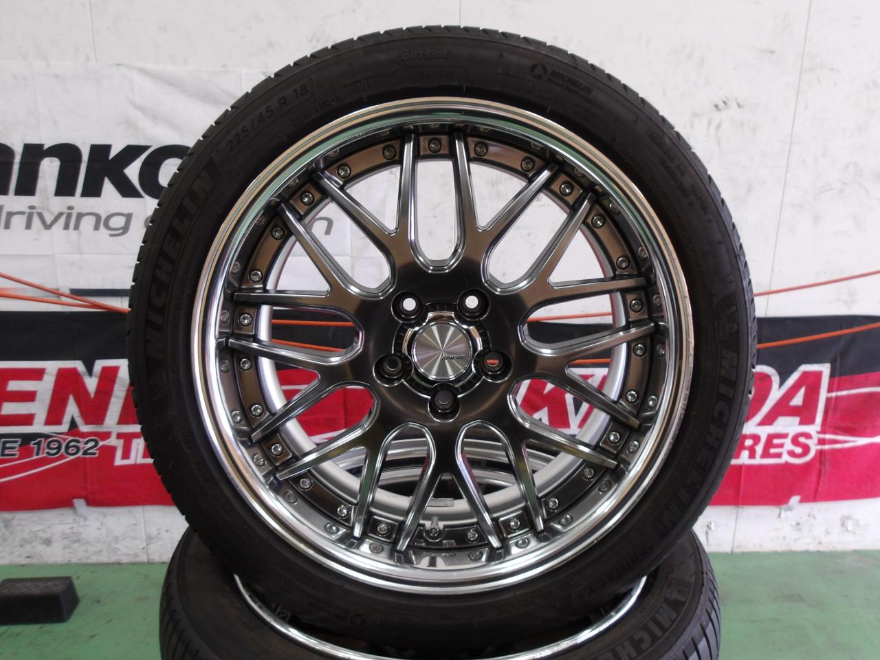 WORK LANVEC Lanvec LM1 + MICHELIN PRIMACY 4【クラウン/マークX/プリウスα】 | カー用品 タイヤホイールセット 18インチタイヤホイールセットを ...