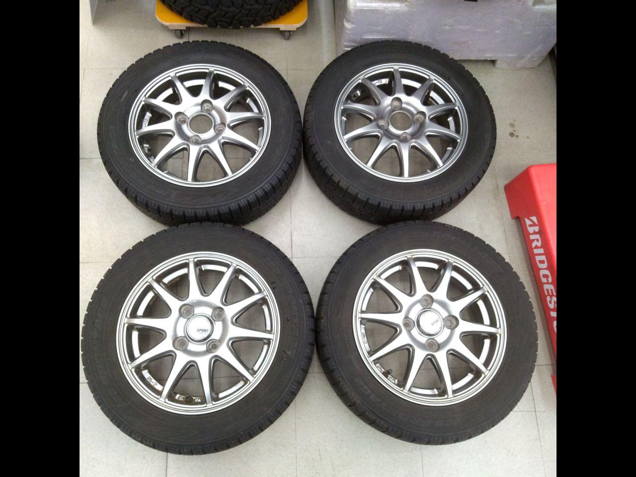 イエローハット SPORT ABELIA +【TOYO】ice FRONTAGE 155/65R13 | カー用品 スタッドレスタイヤホイールセット 13インチスタッドレスタイヤホイールセット ...