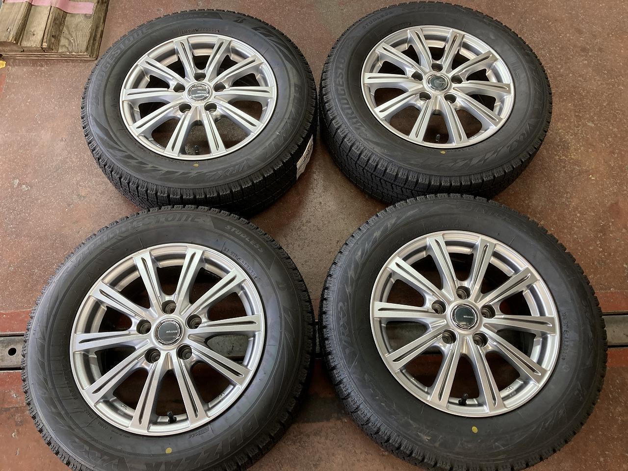 ☆未使用タイヤ付☆ YOKOHAMA(ヨコハマ) Millous スポーク + BRIDGESTONE(ブリヂストン) BLIZZAK VRX2 195/65-15 4本セット | カー用品 ...