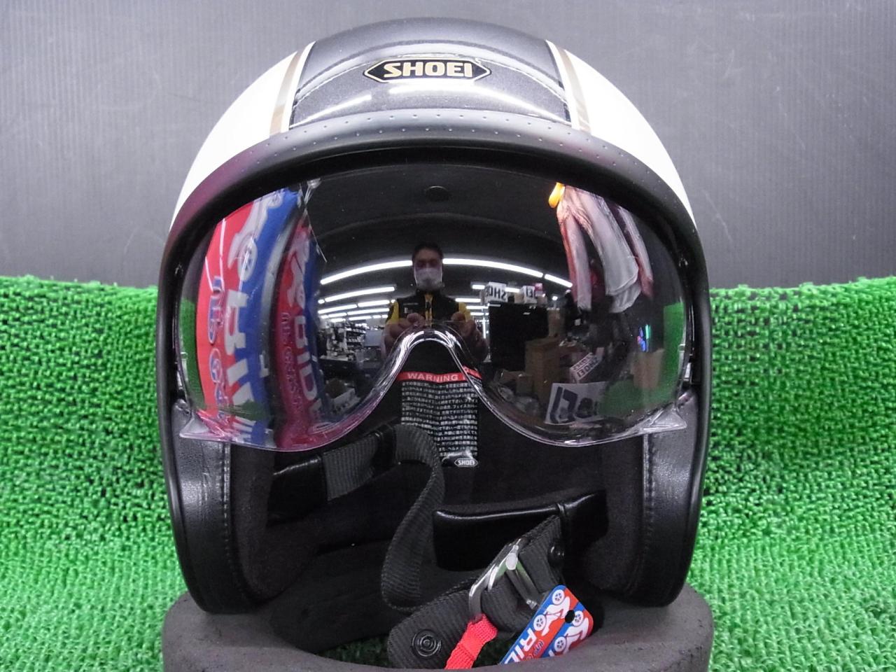 Lサイズ(59cm) SHOEI(ショウエイ) J.O CARBURETTOR(ジェイオー キャブレター) TC-6 (WHITE/BLACK ...