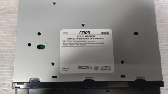 Clarion CZ109 | カー用品 ヘッドユニット CDチューナーを通販で購入する | 中古カー＆バイク用品の販売ならアップガレージ