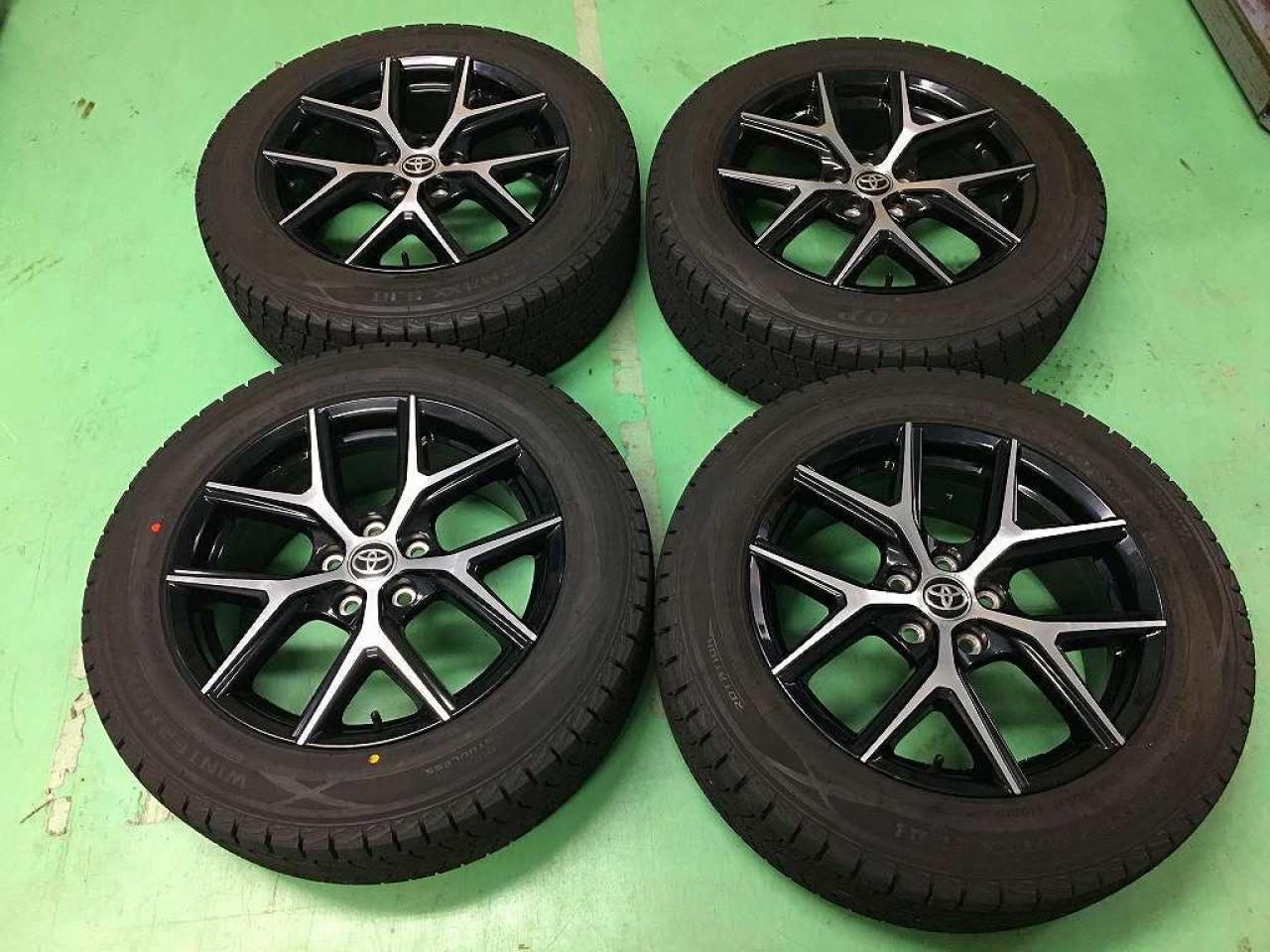 トヨタ(TOYOTA) 60系ハリアー スタイルノアール 純正 + DUNLOP WINTERMAXX SJ8+ 225/60R18 100Q 2024年製 4本 | カー用品 スタッドレス ...