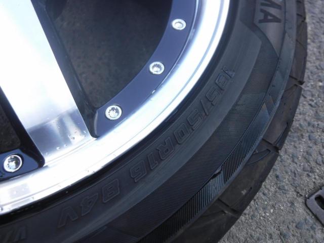 2【BADX(バドックス)】632 LOXARNY(ロクサーニ) GRASTER FIVE+YOKOHAMA(ヨコハマ) ADVAN FLEVA | カー用品 タイヤホイールセット 16インチ ...