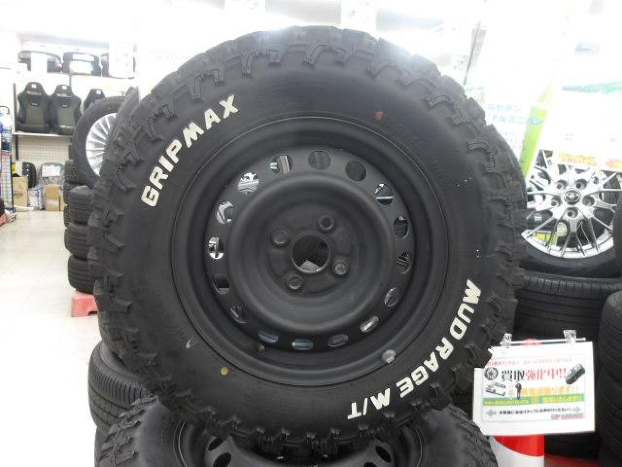 トヨタ純正(TOYOTA) プロボックス純正 + GRIP MAX MUDRAGE | カー用品 タイヤホイールセット 14インチタイヤ ...