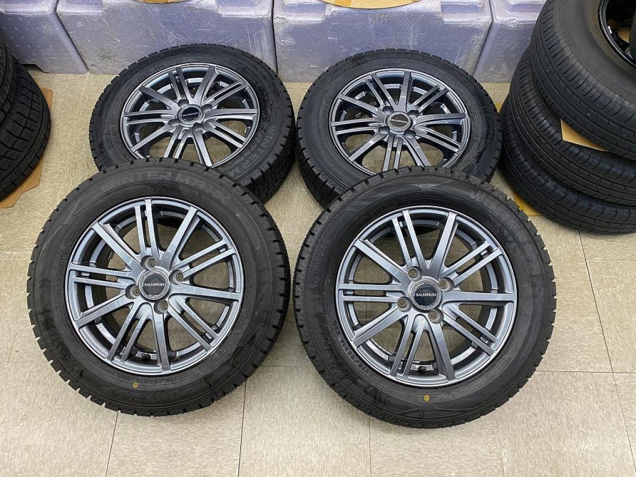 BRIDGESTONE BALMINUM + DUNLOP(ダンロップ) WINTERMAXX WM02 175/65R14 ★タイヤは未使用!マーチ/旧パッソ/20系bB など | カー用品 ...