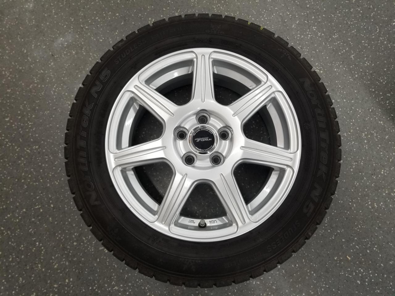 BRIDGESTONE(ブリヂストン) TOPRUN R7 + AUTOBACS Noth Trek N5 | カー用品 スタッドレスタイヤホイールセット 15インチスタッドレスタイヤホイール ...