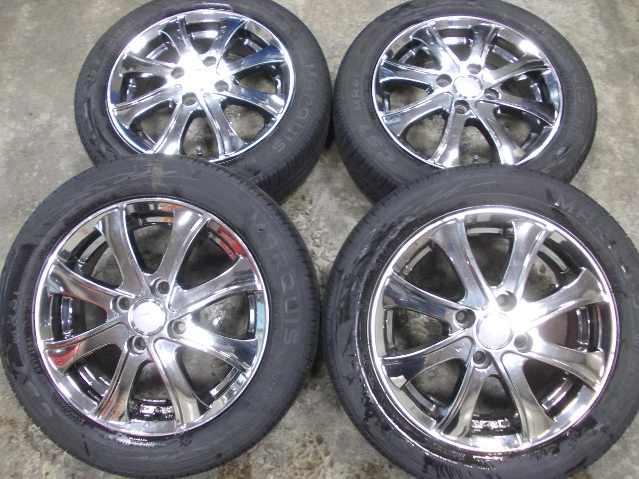 ALLISH メッキ8本スポーク + MARQUIS MR61 | カー用品 タイヤホイールセット 14インチタイヤホイールセットを通販で購入 ...