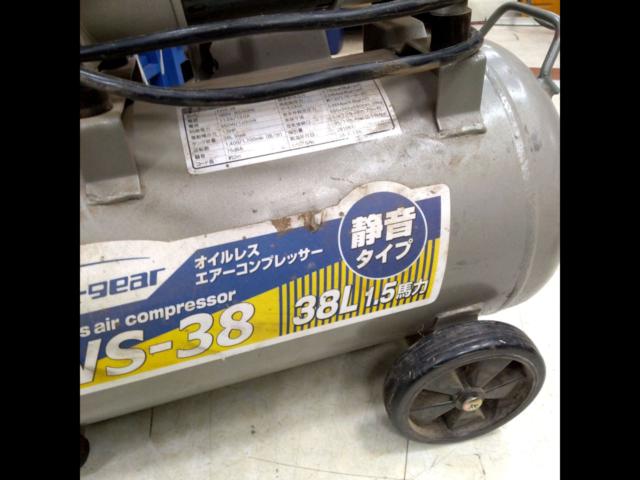 シンセイ 静音オイルレスコンプレッサー 38L EWS-38 | 総合リユース エアーツール コンプレッサーを通販で購入する | 中古カー＆バイク用品の販売ならアップガレージ