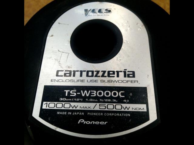 ワケアリ carrozzeria(カロッテリア) TS-W3000C SVCサブウーファー | カー用品 スピーカー サブウーハースピーカーを通販で購入する | 中古カー＆バイク用品の販売なら ...