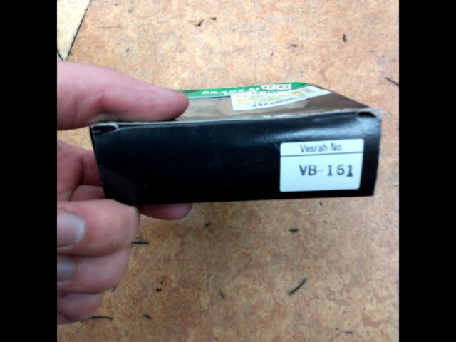 Vesrah(ベスラ)ブレーキシュー VB-161 | バイク用品 ブレーキ ブレーキシュー（二輪）を通販で購入する | 中古カー＆バイク用品の販売ならアップガレージ