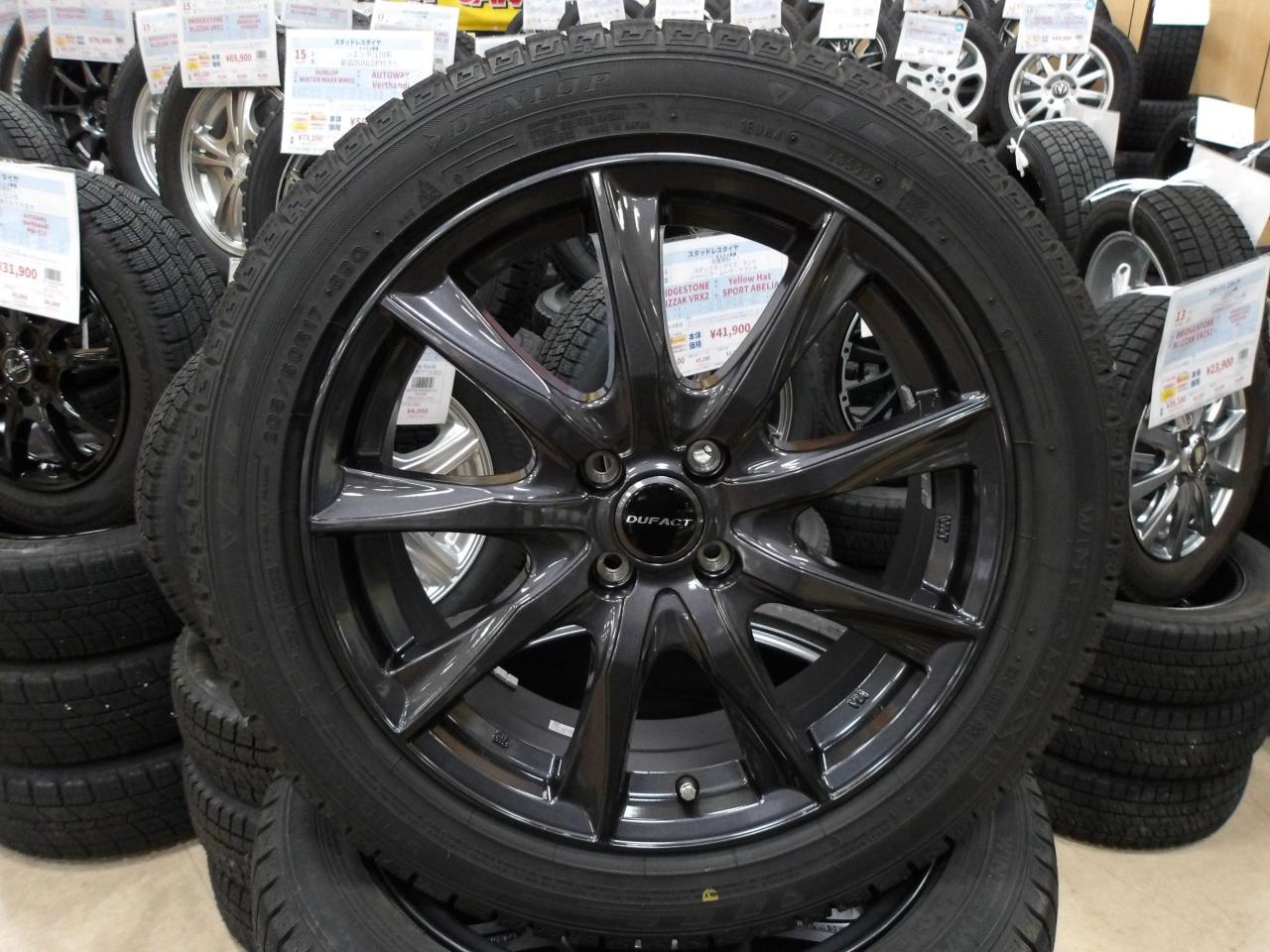 DUNLOP(ダンロップ)DUFACT(デュファクト) DT9+DUNLOP WINTERMAXX03 | カー用品 スタッドレスタイヤホイールセット 17インチスタッドレスタイヤホイール ...