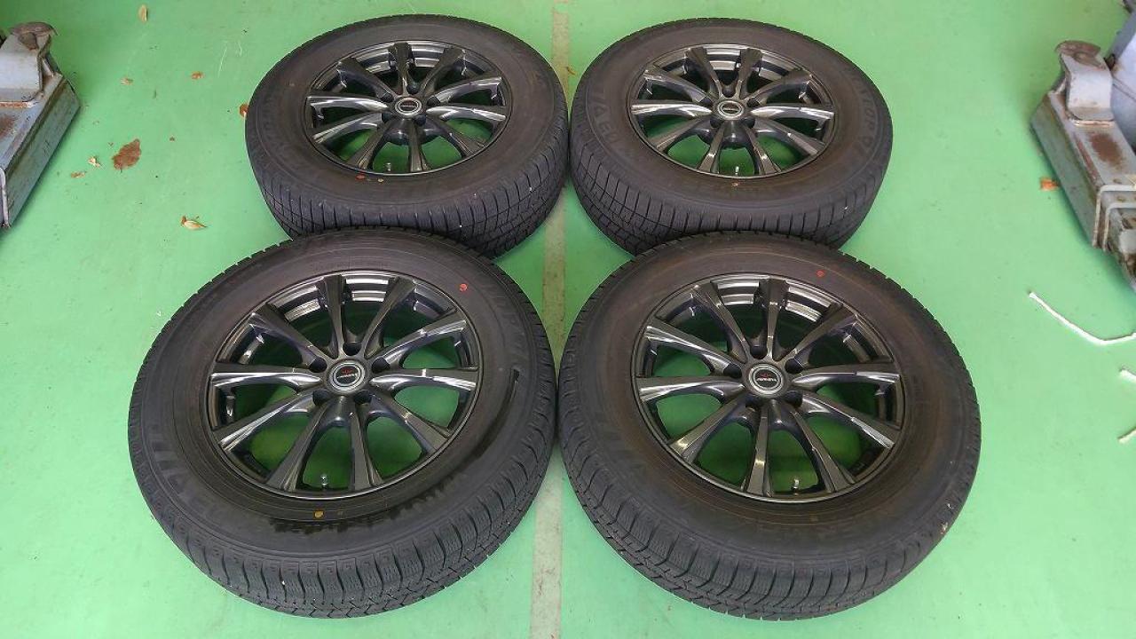 AIRNOVA SB10 + DUNLOP WINTERMAXX WM03 225/65R17 2021年製 4本セット | カー用品 スタッドレスタイヤホイールセット 17インチスタッドレス ...