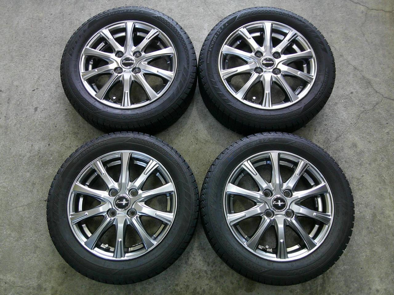 HOT STUFF Exceeder E02+HANKOOK Winter i*cept IZ2A | カー用品 スタッドレスタイヤホイールセット 14インチスタッドレスタイヤホイールセットを ...