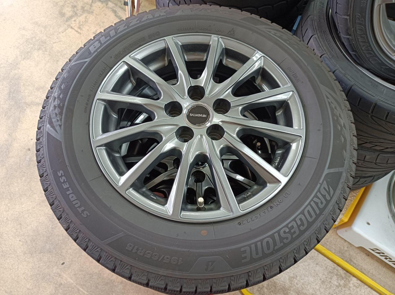 BRIDGESTONE BALMINUM AR12+BRIDGESTONE BLIZZAK VRX3 91Q | 中古品 | アップガレージ 松山店 | カー用品 スタッドレスタイヤホイール ...
