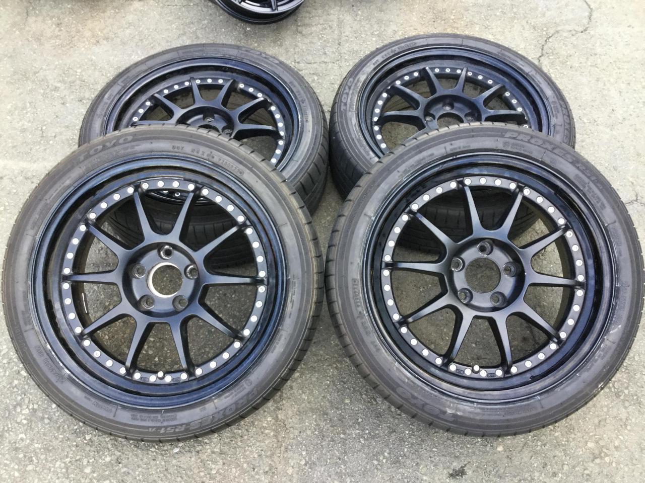 TANABE(タナベ) Professor(プロフェッサー) SSR SP3 フラットブラック + TOYO(トーヨー) PROXES R51A | カー用品 タイヤホイールセット 18インチ ...