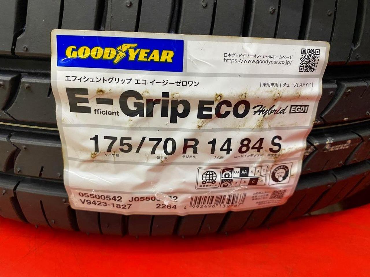 GOODYEAR(グッドイヤー) EfficientGrip ECO EG01 175/70R14 4本 2024年製 | カー用品 タイヤ 14インチタイヤを通販で購入する | 中古カー ...