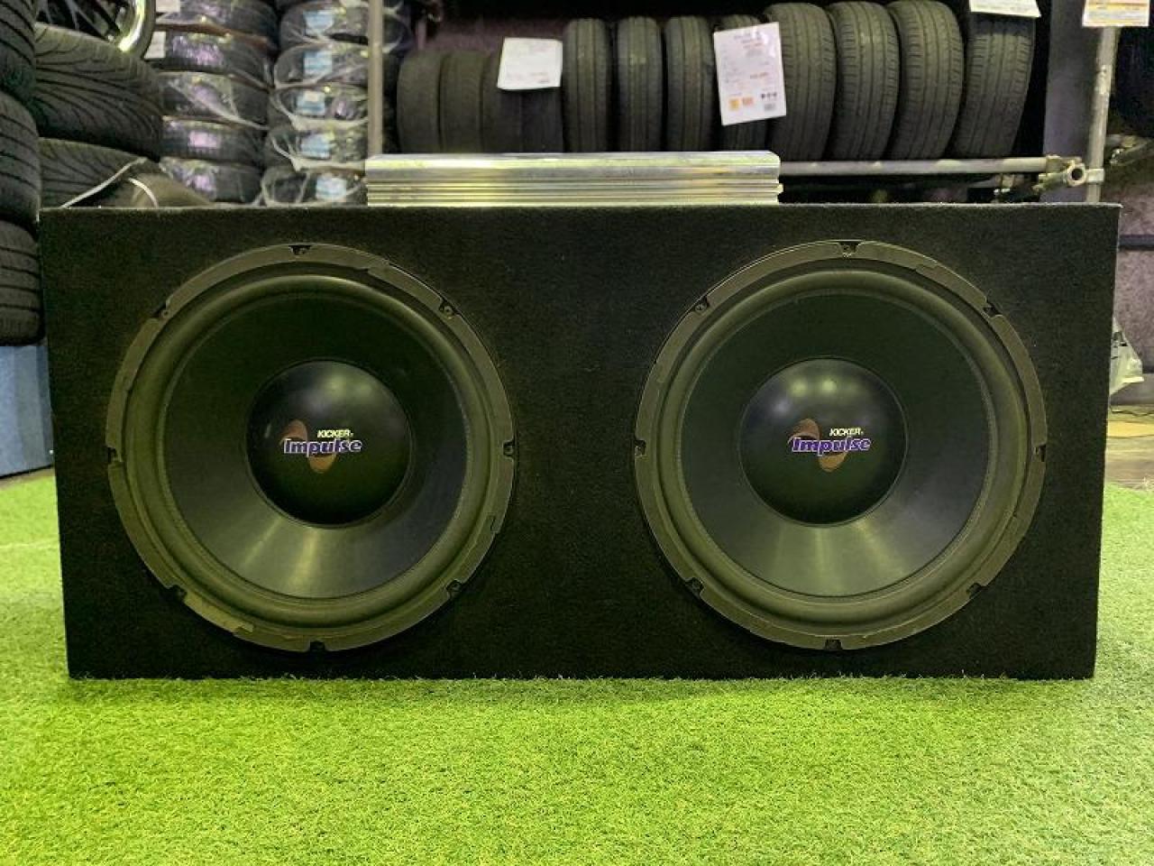 KICKER impulse 2発ウーハーBOX + MGT-POWER PWT-600 パワーアンプ | カー用品 スピーカー サブウーハー ...