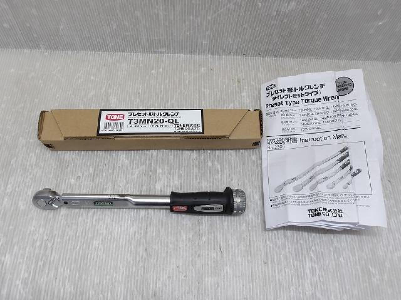 TONE プレセット形トルクレンチ T3MN20-QL | カー用品 メンテナンス 工具を通販で購入する | 中古カー＆バイク用品の販売なら ...