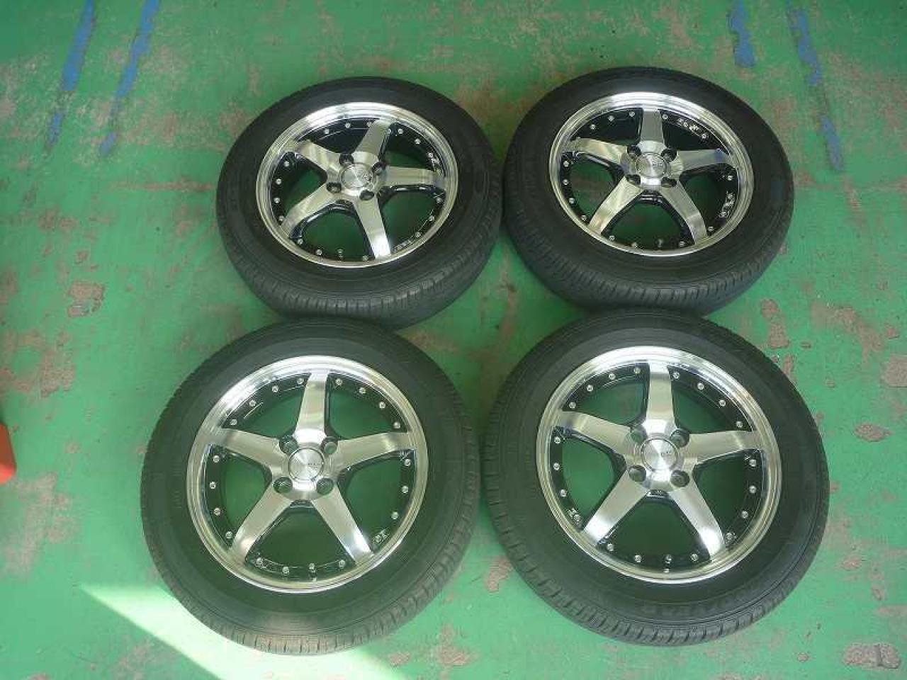 2【BADX(バドックス)】632 LOXARNY(ロクサーニ) 5本スポークホイール+【GOODYEAR】GT-eco stage | カー用品 タイヤホイールセット 15インチタイヤ ...