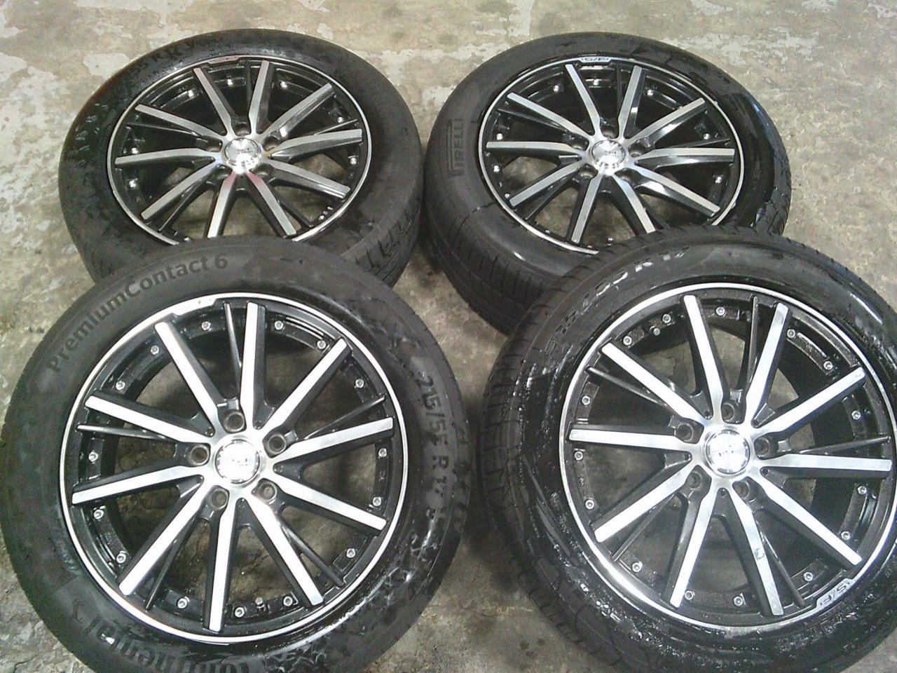 KYOHO STEINER SF-V + Continental Premium Contact6/PIRELLI cinturato P1 | カー用品 タイヤホイールセット 17インチ ...