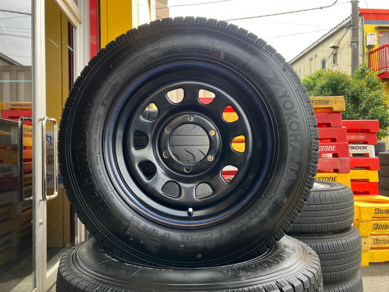 MLJ DAYTONA SS + YOKOHAMA(ヨコハマ) iceGUARD iG91 111/109L 12PR | カー用品 スタッドレスタイヤホイールセット 16インチスタッドレス ...