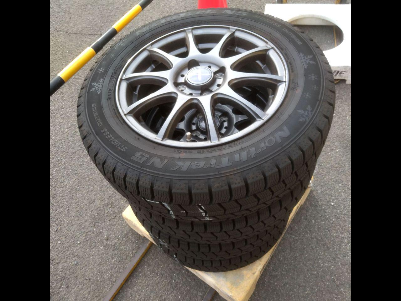 Bコン AUTOBACS SEVEN LEBEN スポークホイール + AUTOBACS NorthTrek N5 | カー用品 スタッドレスタイヤホイールセット 15インチスタッドレスタイヤ ...