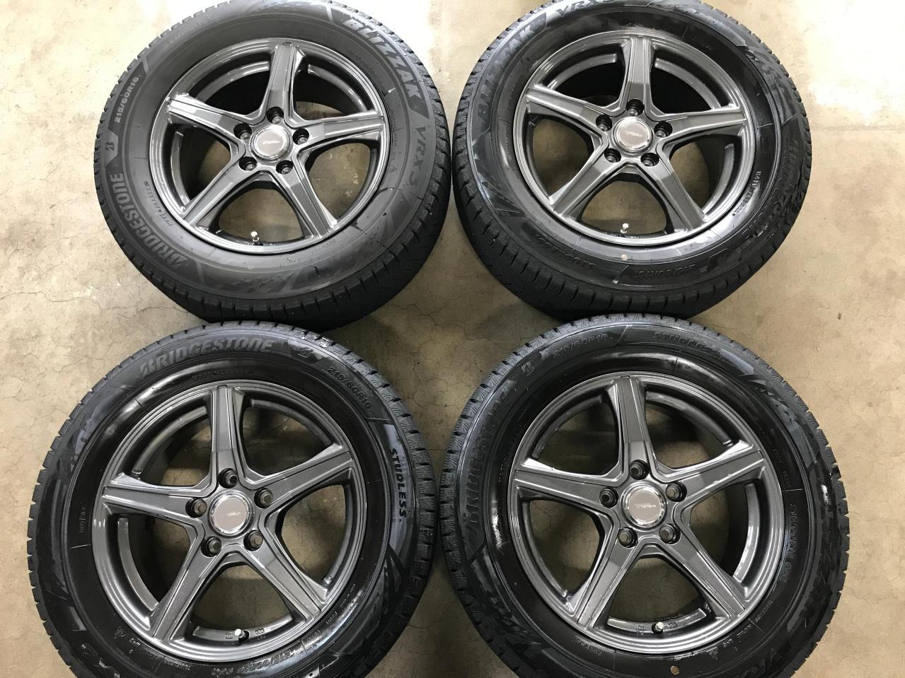 【BRIDGESTONE(ブリヂストン)】TOPRUN+BRIDGESTONE BLIZZAK VRX3 2022年製 | カー用品 スタッドレスタイヤホイールセット 16インチスタッドレス ...